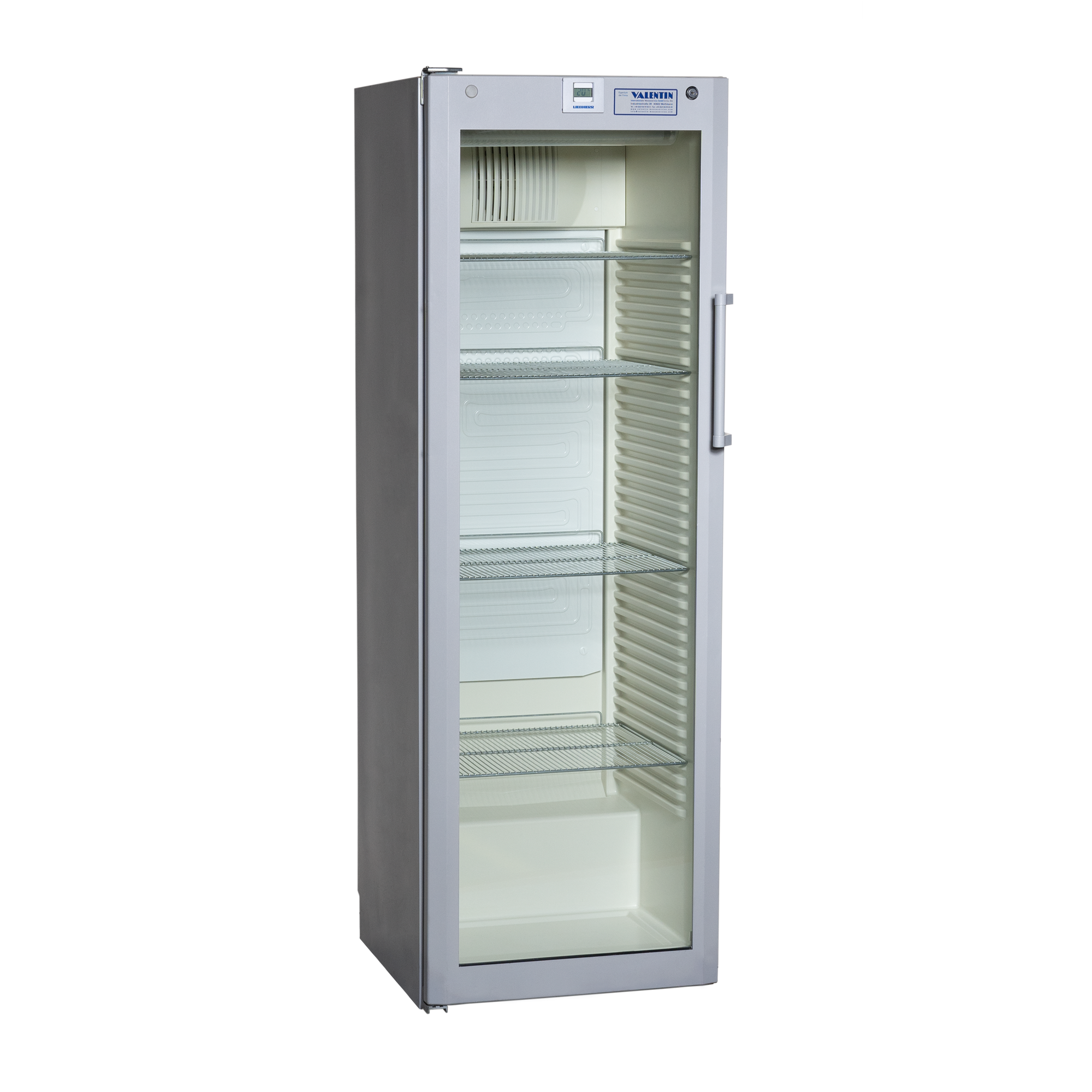 Glass door refrigerator 365 l, lockable - VALENTIN